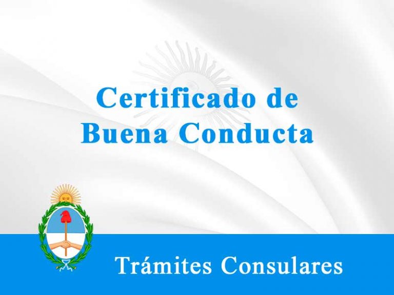 Certificado de Buena Conducta - Casa Argentina en Tenerife